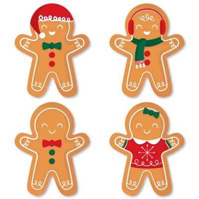 Gingerbread Christmas - DIY Shaped Gingerbread Man Holiday Party Cut ...